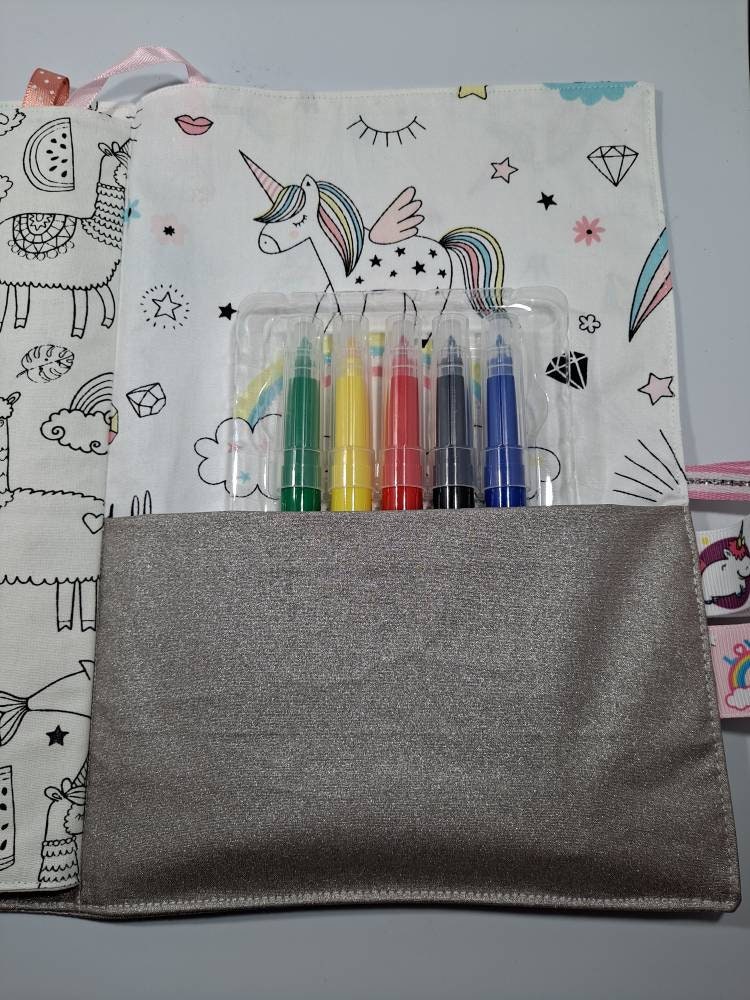 Fabric Coloring Book, Washable and Reusable - Etsy