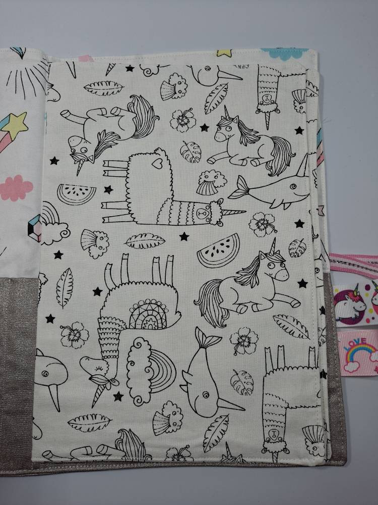 Fabric Coloring Book, Washable and Reusable - Etsy