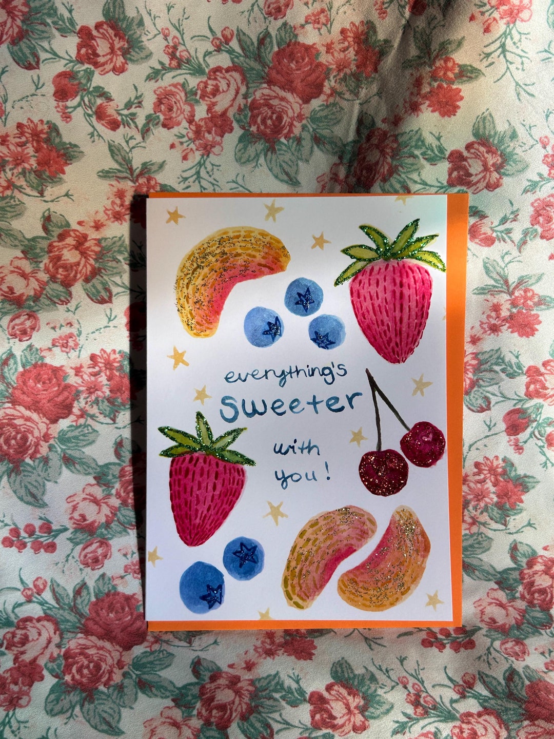 Everything's Sweeter With You Blank Card - Etsy