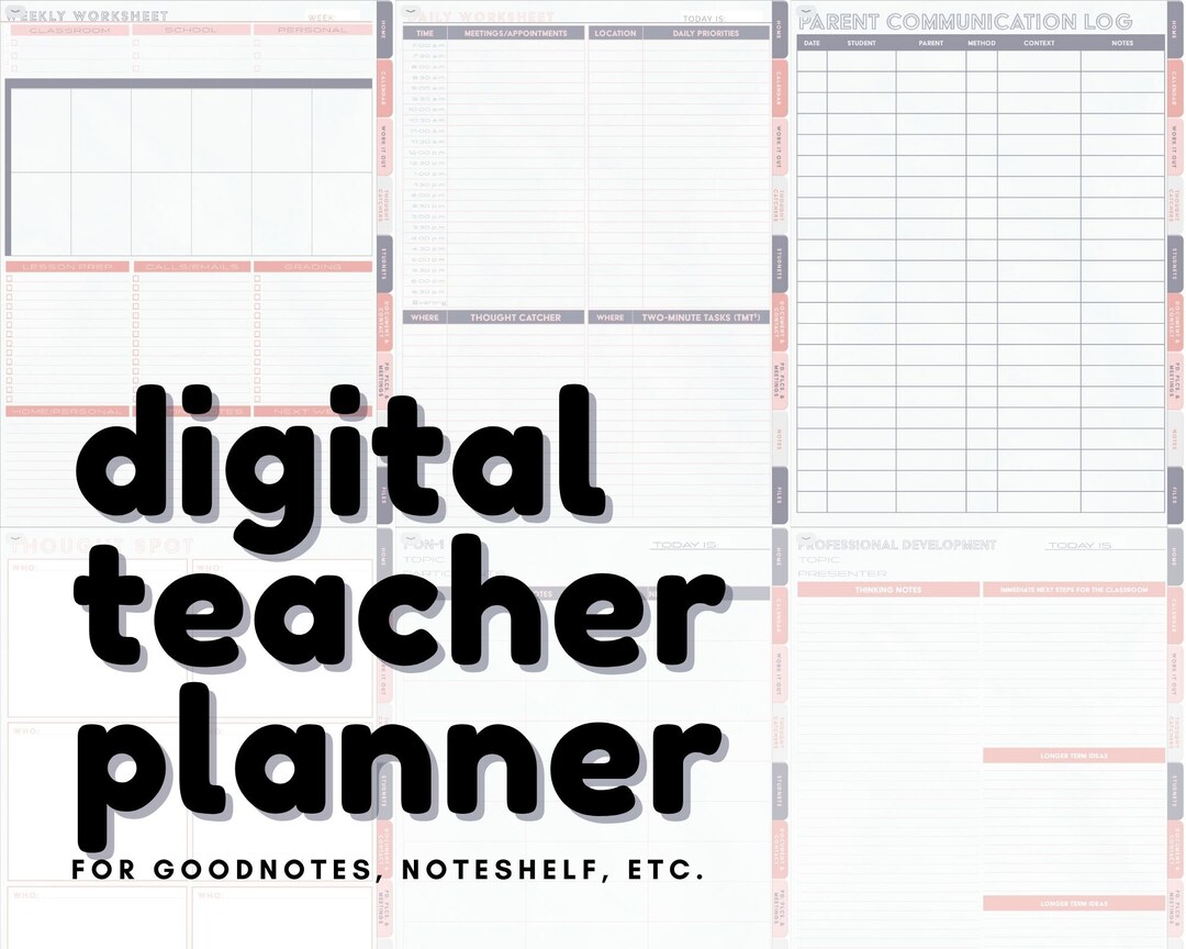 Digital Teacher Planner 2022-2023 Secondary Teacher Planner - Etsy
