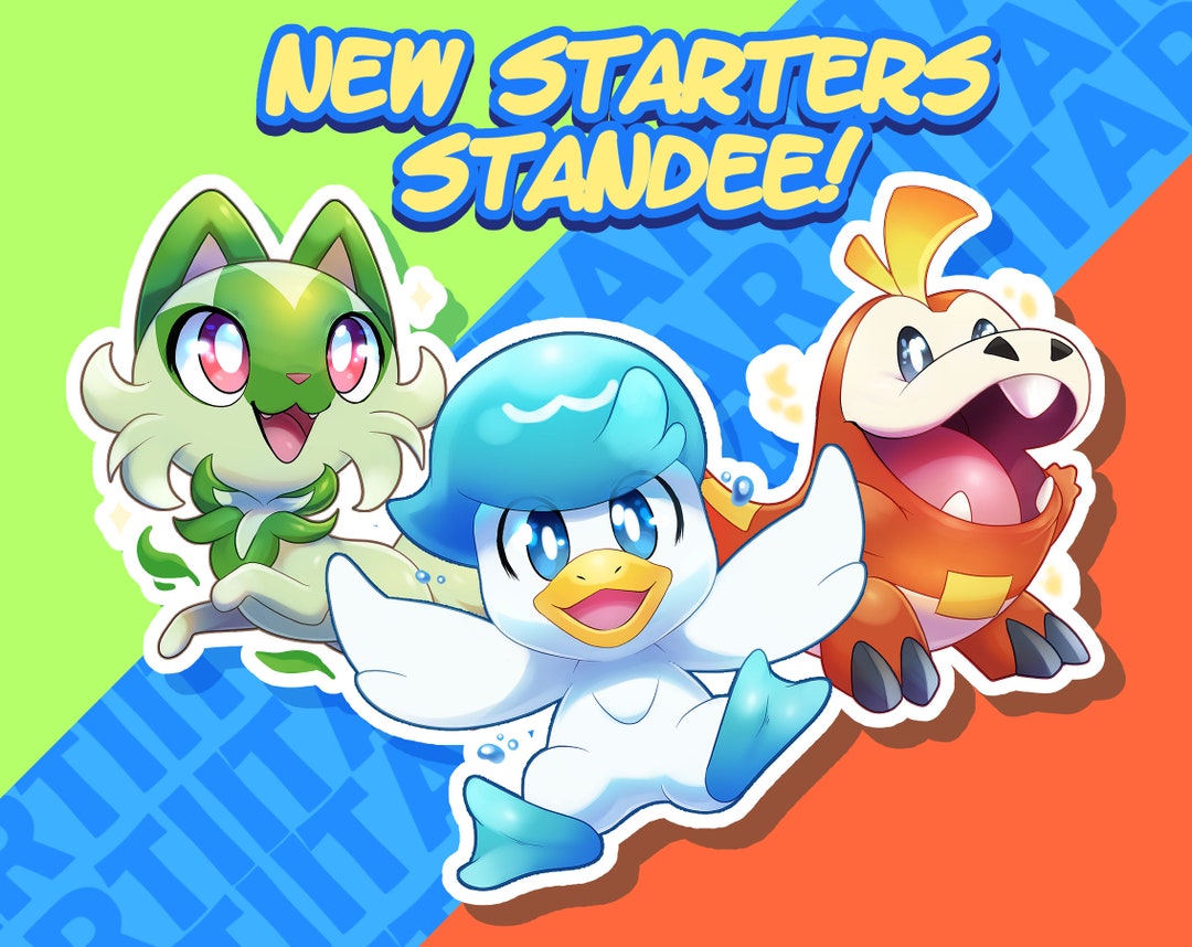 Paldea Sprigatito Quaxly Fuecoco Pokemon Acrylic Standees! - Etsy