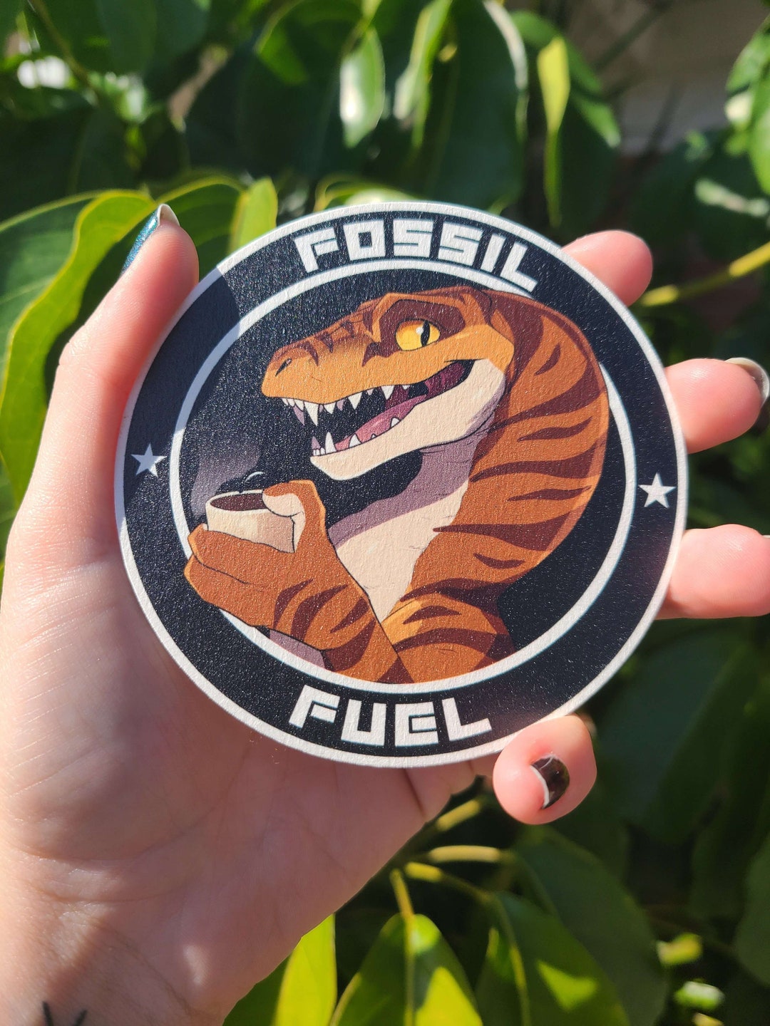 Fossil Fuel Funny Dinosaur Raptor Drink Coaster - Etsy