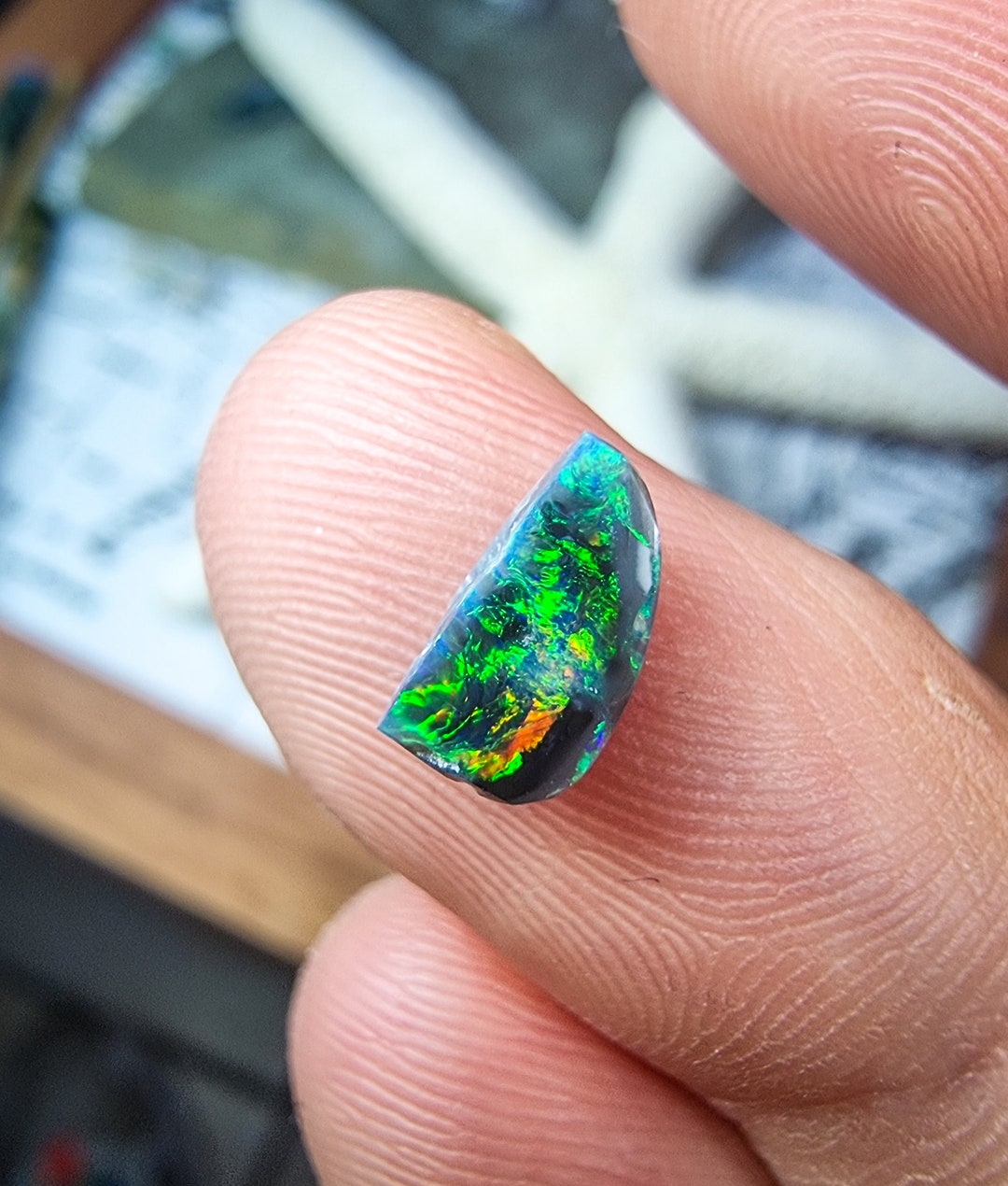 Small Black Opal From Australia, Lightning Ridge, 0.64 Carats - Etsy