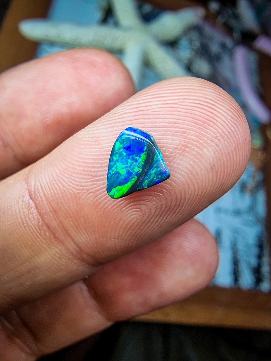 Pretty Little Black Opal From Australia, Lightning Ridge, 0.50 Carats ...