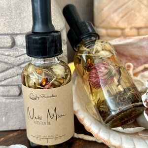 New Moon Oil, Intention Oil, Ritual Oil, Anointing Oil, Manifestation ...