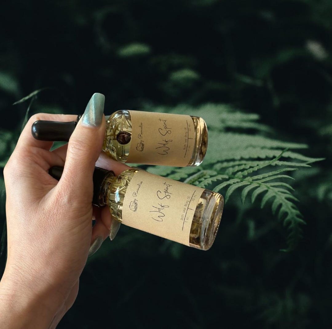 Wolf Spirit Oil, Totem Oil, Spirit Animal Oil, Ritual Oil, Anointing ...