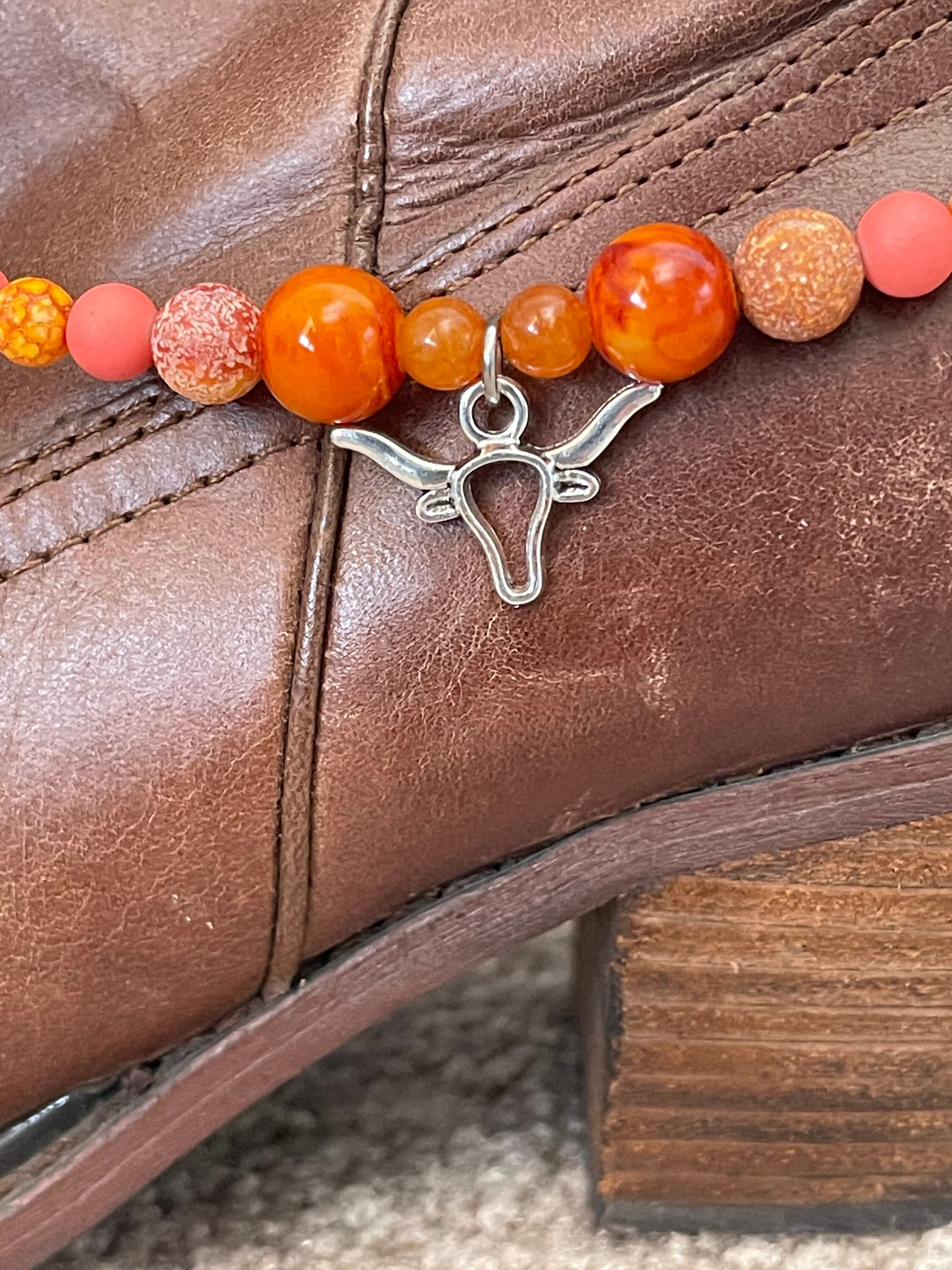 Handmade Beaded Cowboy Boot Swag With Longhorn Steer - Etsy Israel