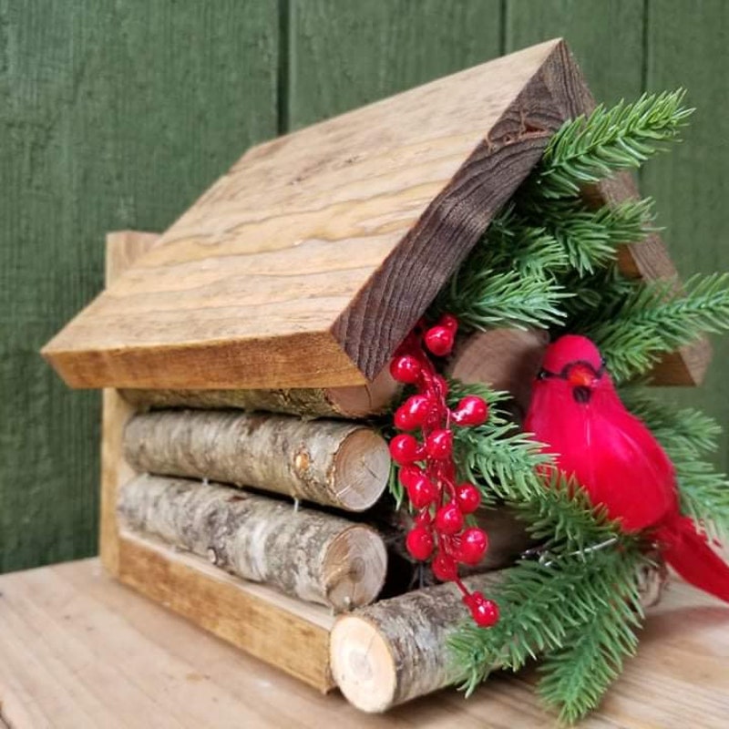 Christmas Birdhouse - Etsy