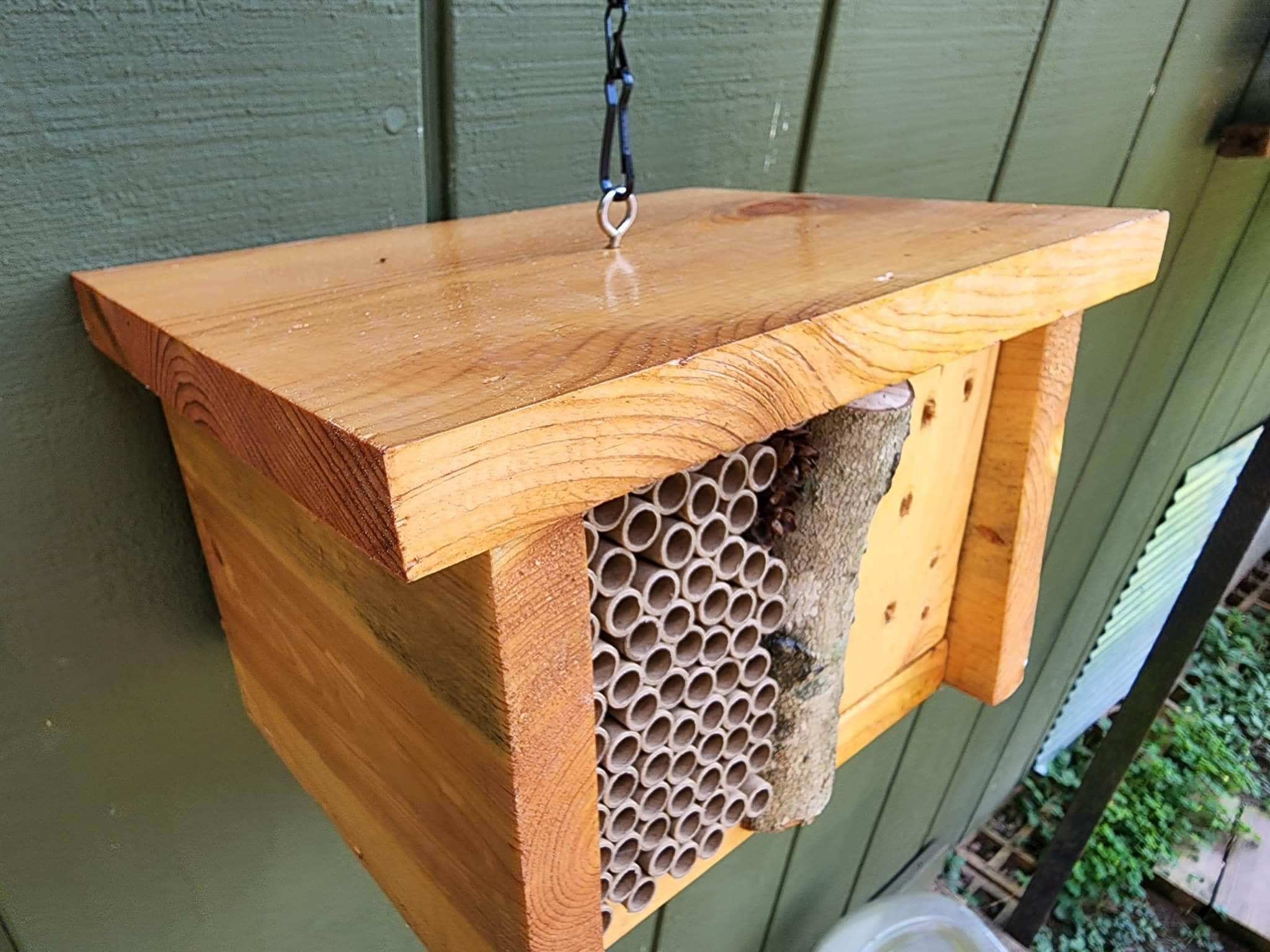 Bee & Insect House Pollinator Hotel Nesting Box Garden - Etsy