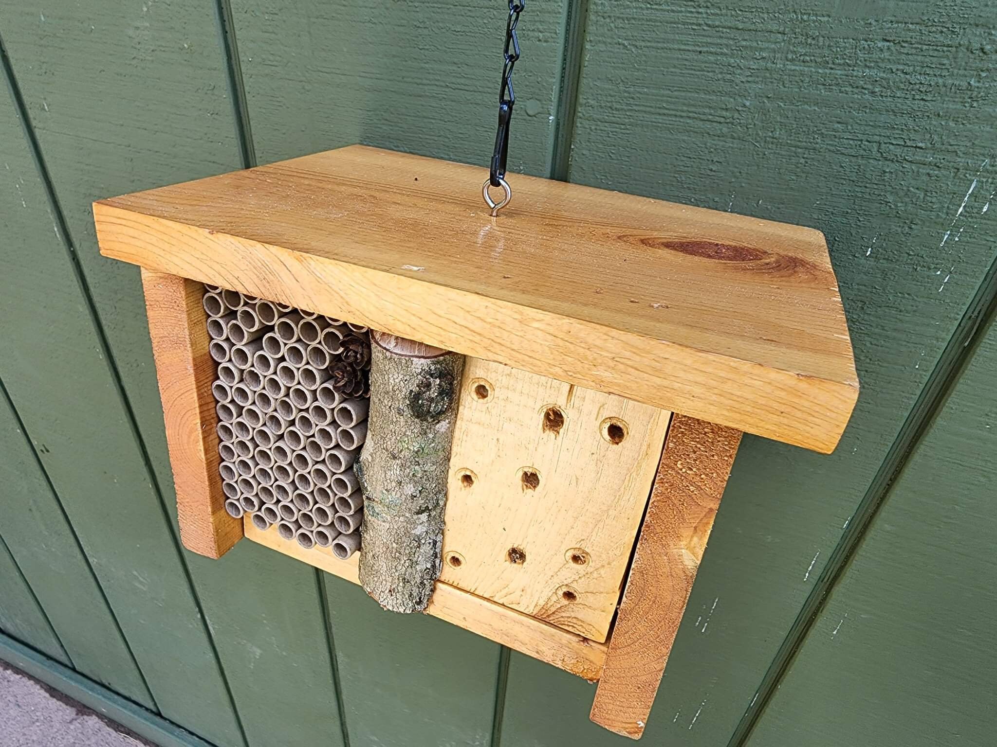 Bee & Insect House Pollinator Hotel Nesting Box Garden - Etsy