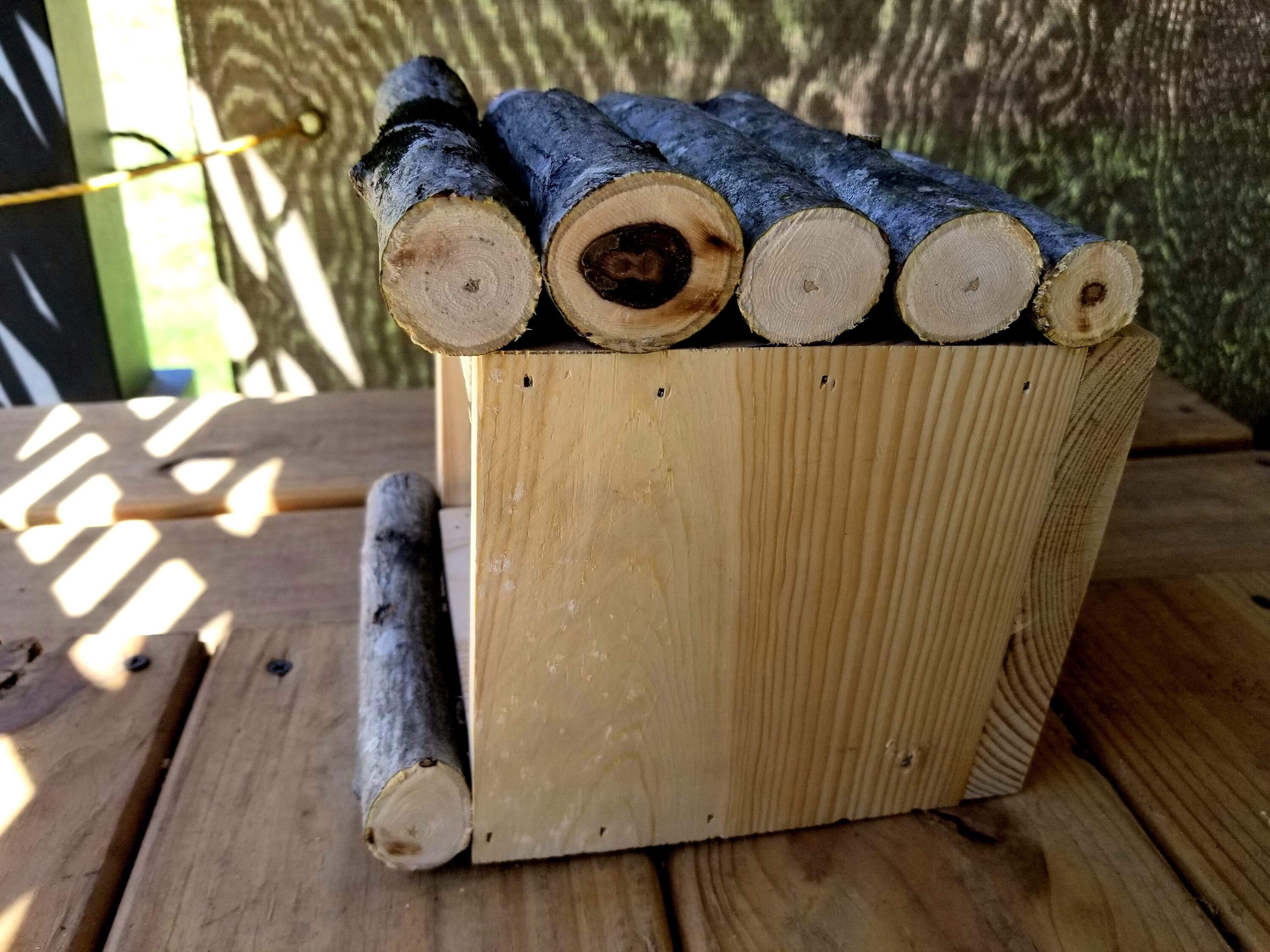 Bee House Pollinator Hotel Nesting Box Garden Gift Rustic - Etsy