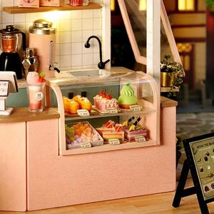 DIY Miniature Tea & Coffee Shop Kit, Miniature Tea House and Bakery ...