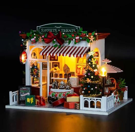 DIY Miniature Christmas Shop Kit, Tiny Christmas Ornament Set, Ornament ...