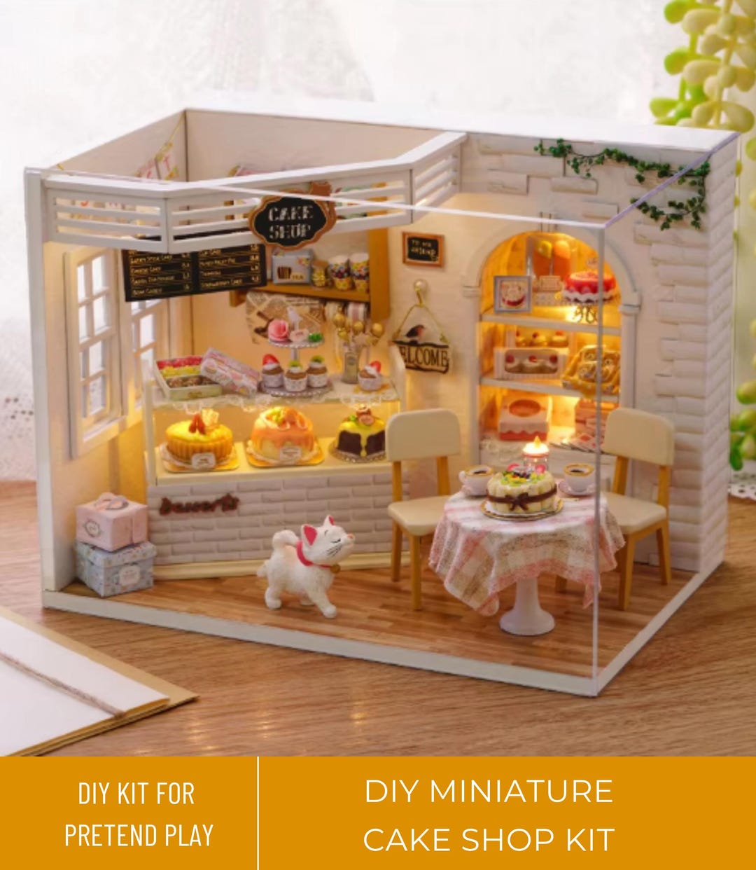 DIY Miniature Cake Shop Kit, DIY Miniature Bakery, Bakery Decor Craft ...