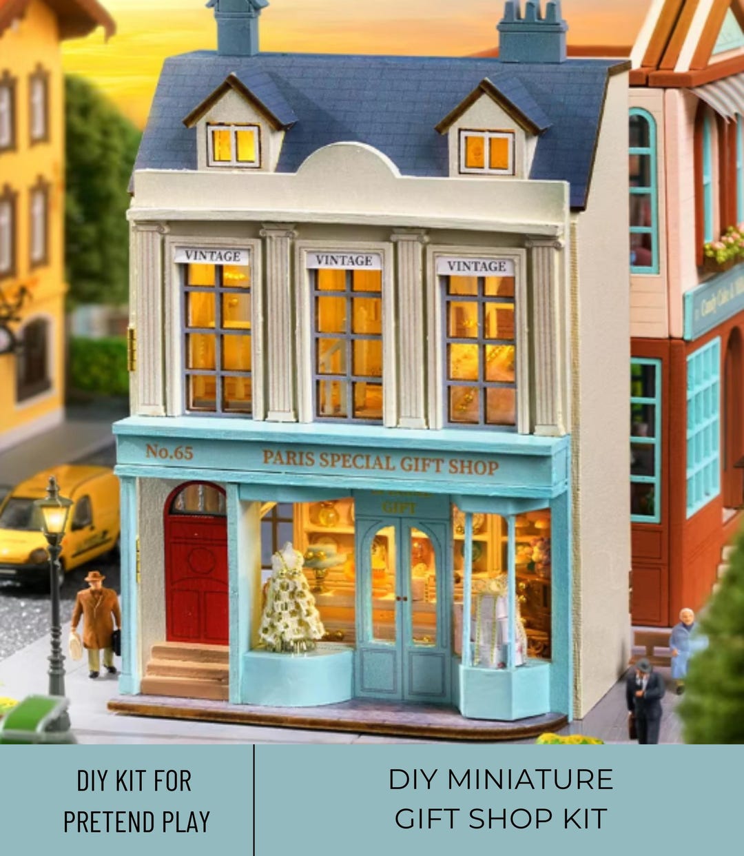 DIY Miniature Gift Shop Kit, Miniature Clothing Store Kit DIY Miniature ...