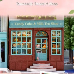 DIY Miniature Candy Cake Shop | Mini Tea Shop | DIY Miniatur Café for ...