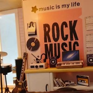DIY Miniature Pink Music Studio House Kit, Build a Miniature Music ...