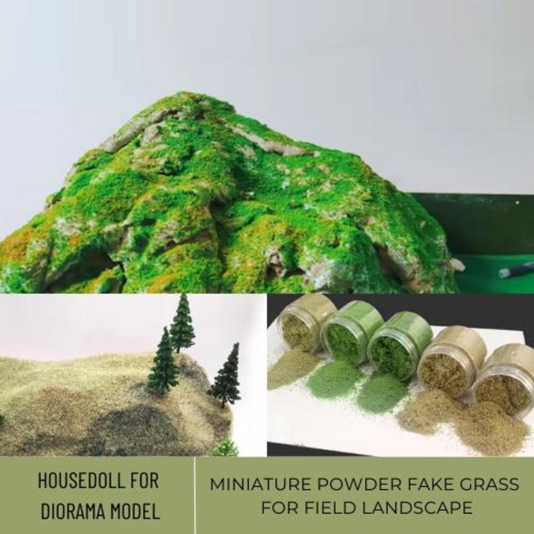 Tree Powder Fake Grass, Fake Grass for Miniature Train Building DIY ...