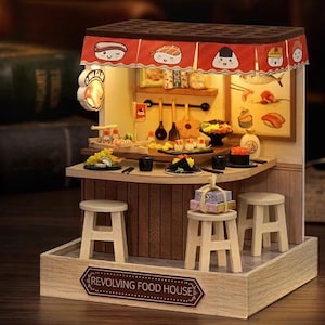 DIY Miniature Japanese Food Restaurant Kit | Miniature Japanese Dining ...