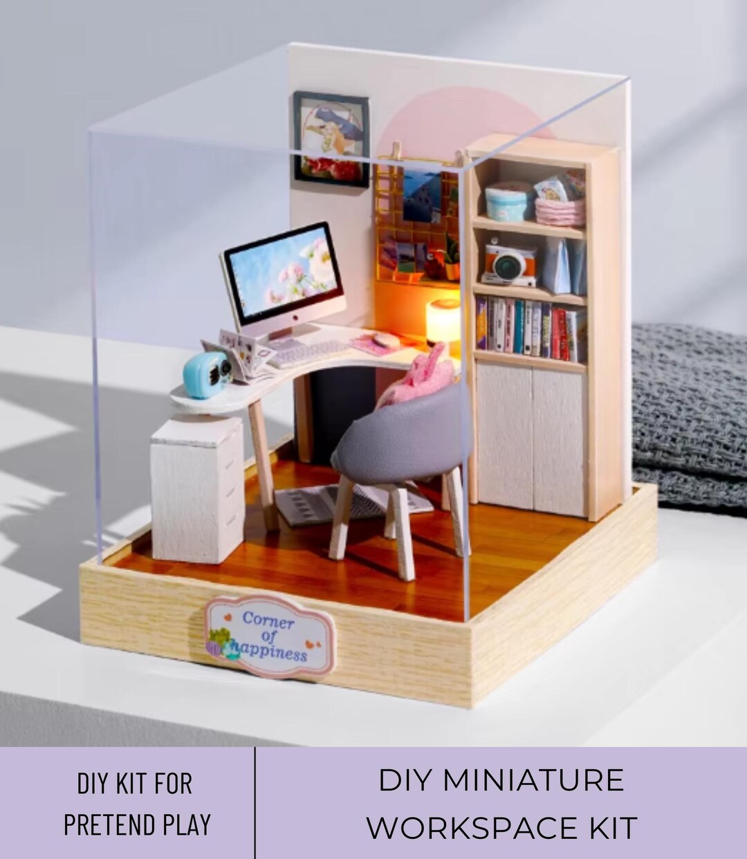 DIY Miniature Workspace Kit | Miniature Home Office | Miniature Desk ...