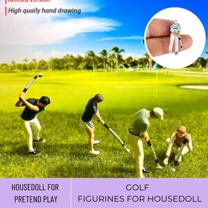1pc Miniature Figurine 1:64 Golf Players | People Playing Golf ...