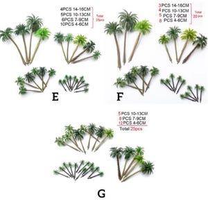 Mini Coconut Palm Trees | Tropical Tree Scenery for Model Layout, Fairy ...