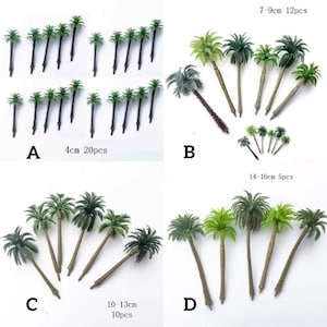 Mini Coconut Palm Trees | Tropical Tree Scenery for Model Layout, Fairy ...