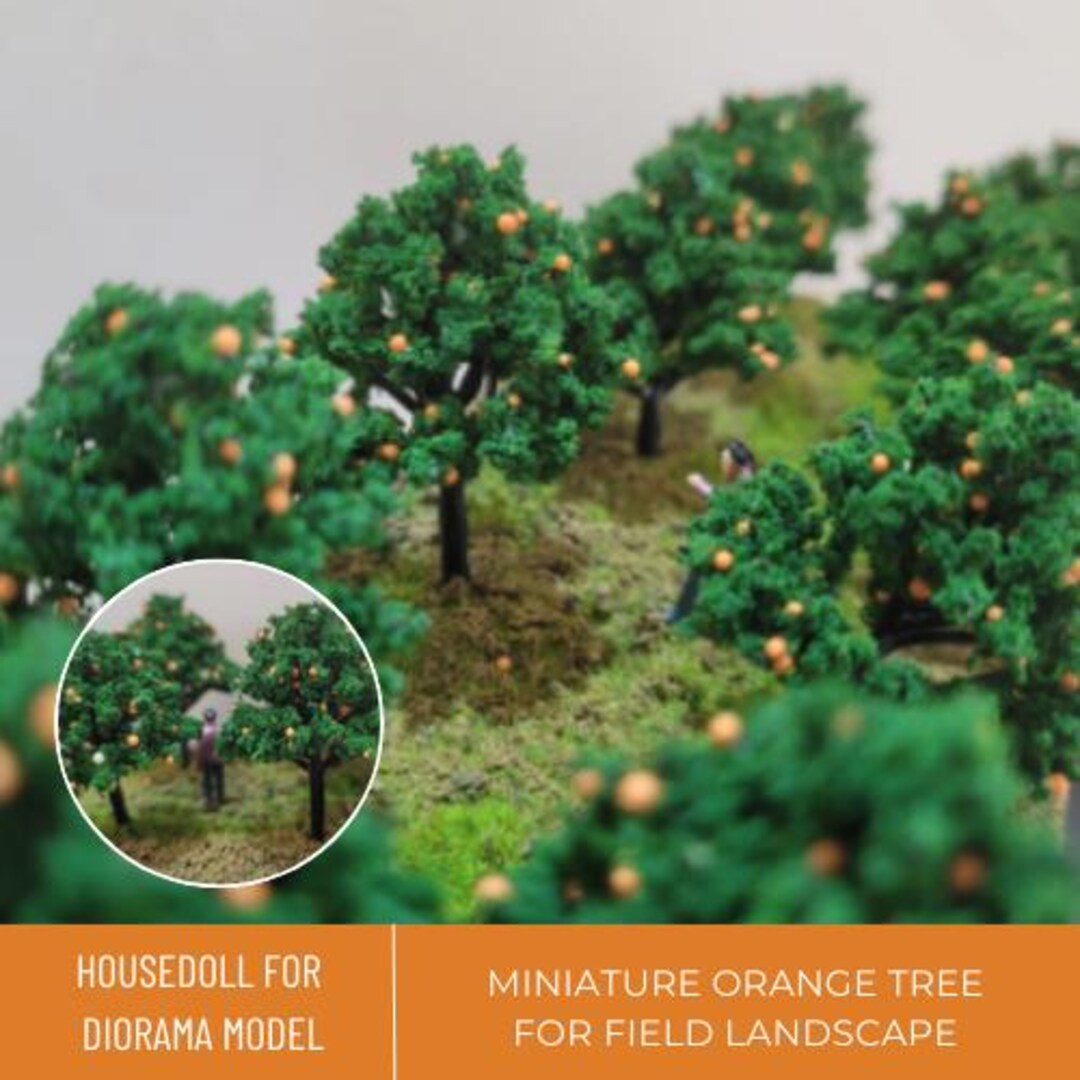 10 Pcs Miniature Orange Tree, Miniature Fruit Tree, Miniature Orange ...