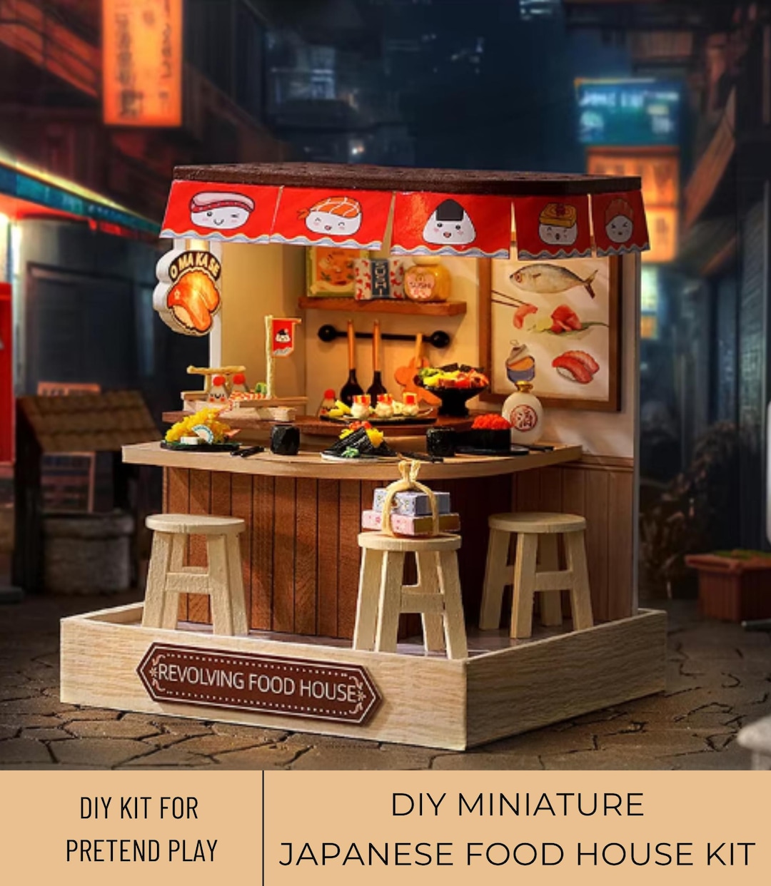 DIY Miniature Japanese Food Restaurant Kit | Miniature Japanese Dining ...