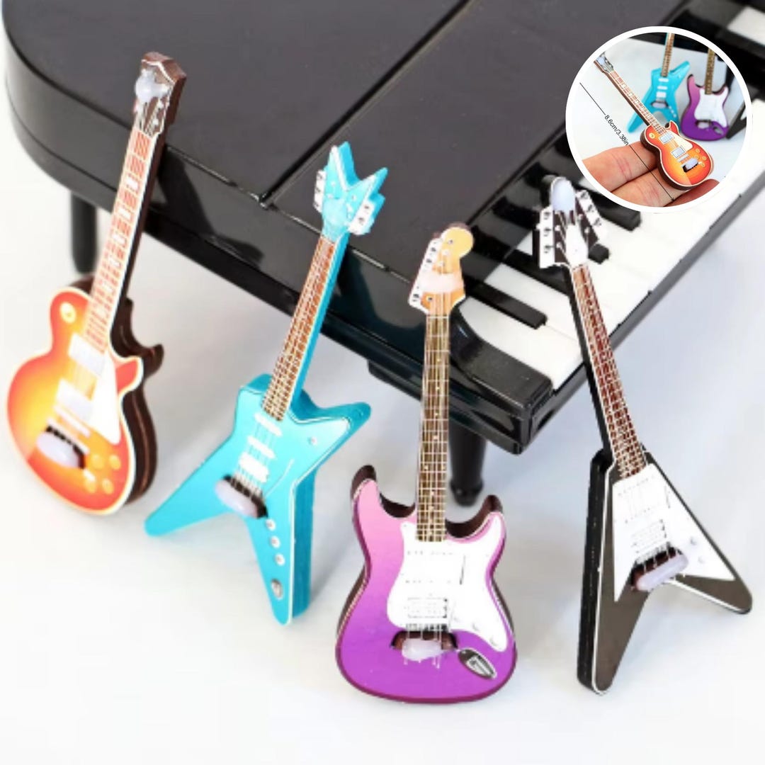 1 Pc Miniature Guitar Musical Instrument, Musical Decoration for ...