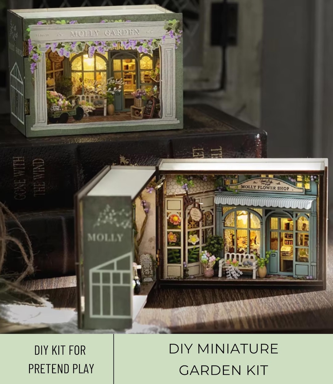 DIY Miniature Garden & Flower Shop Kit | Miniature Flower Boutique for ...