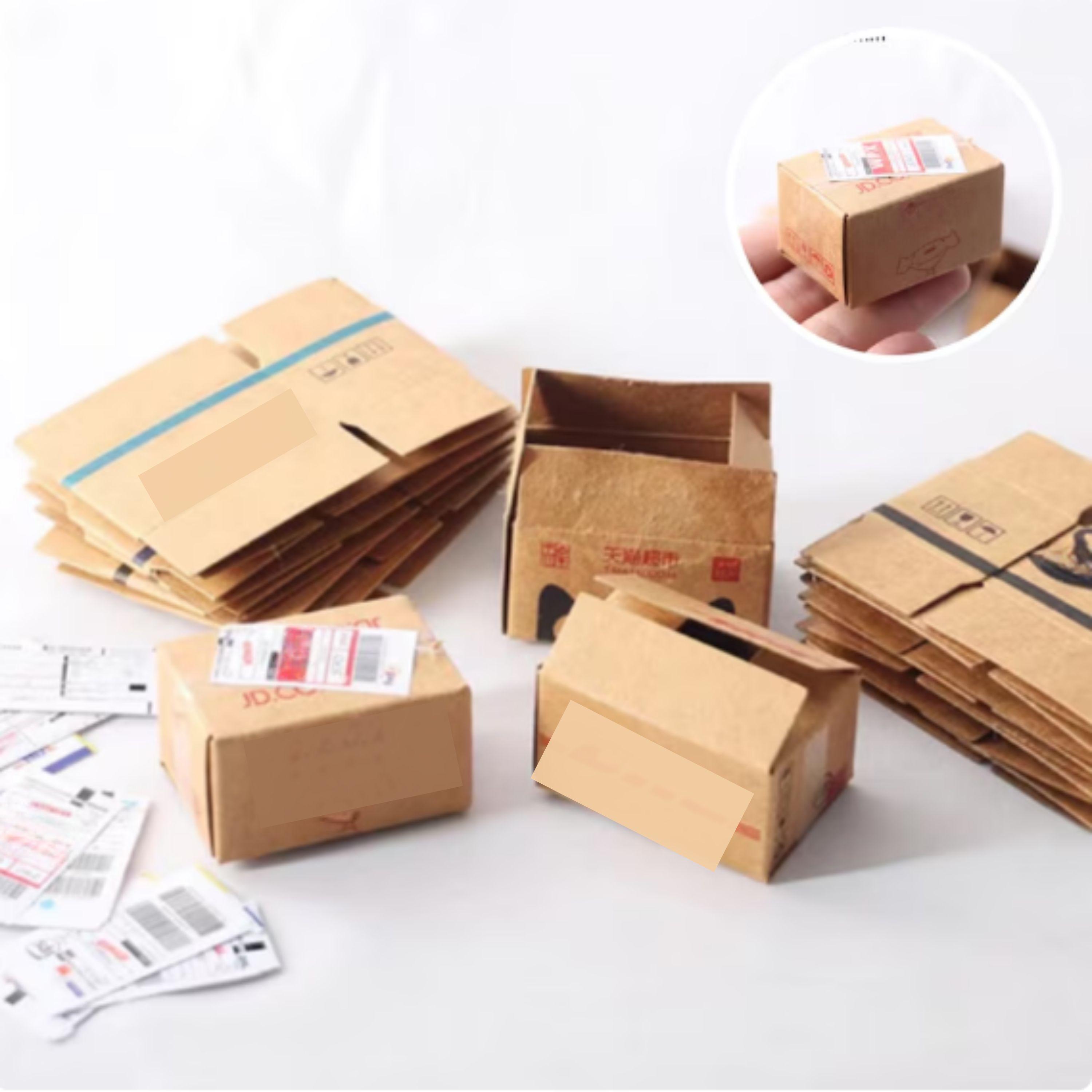 1set Miniature Express Delivery Box, Tiny Shipping Carton Model, Mini ...