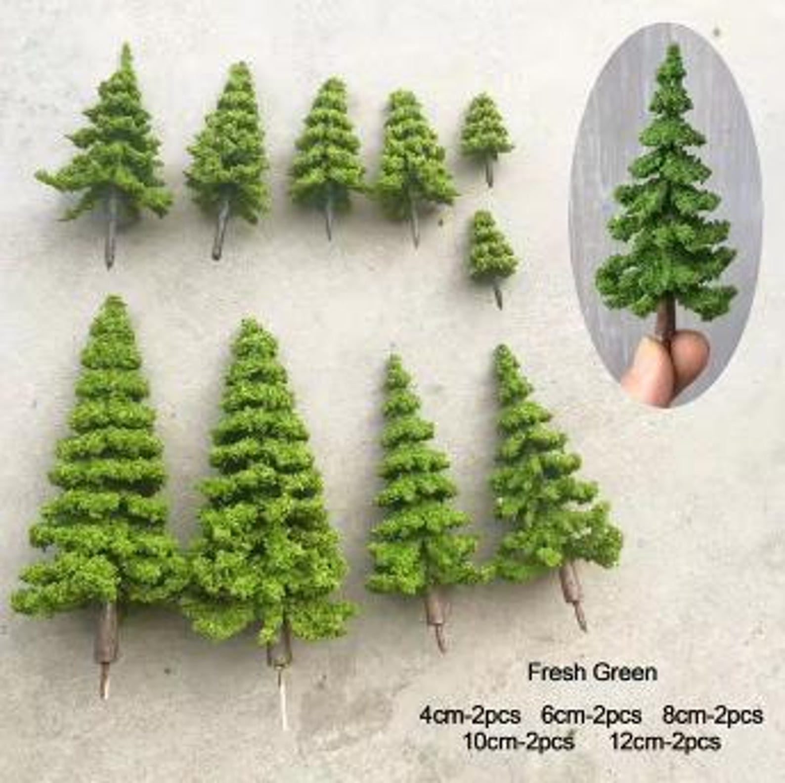 10 Pcs Miniature Cedar Trees | Cedar Tree for Display | Simulation Pine ...