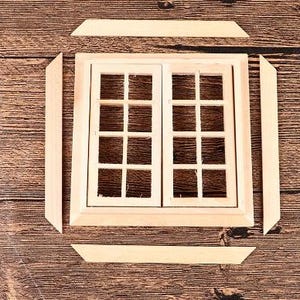 1 Pc DIY Miniature Window for Doll Home, Mini Windows 16 Grids Square ...