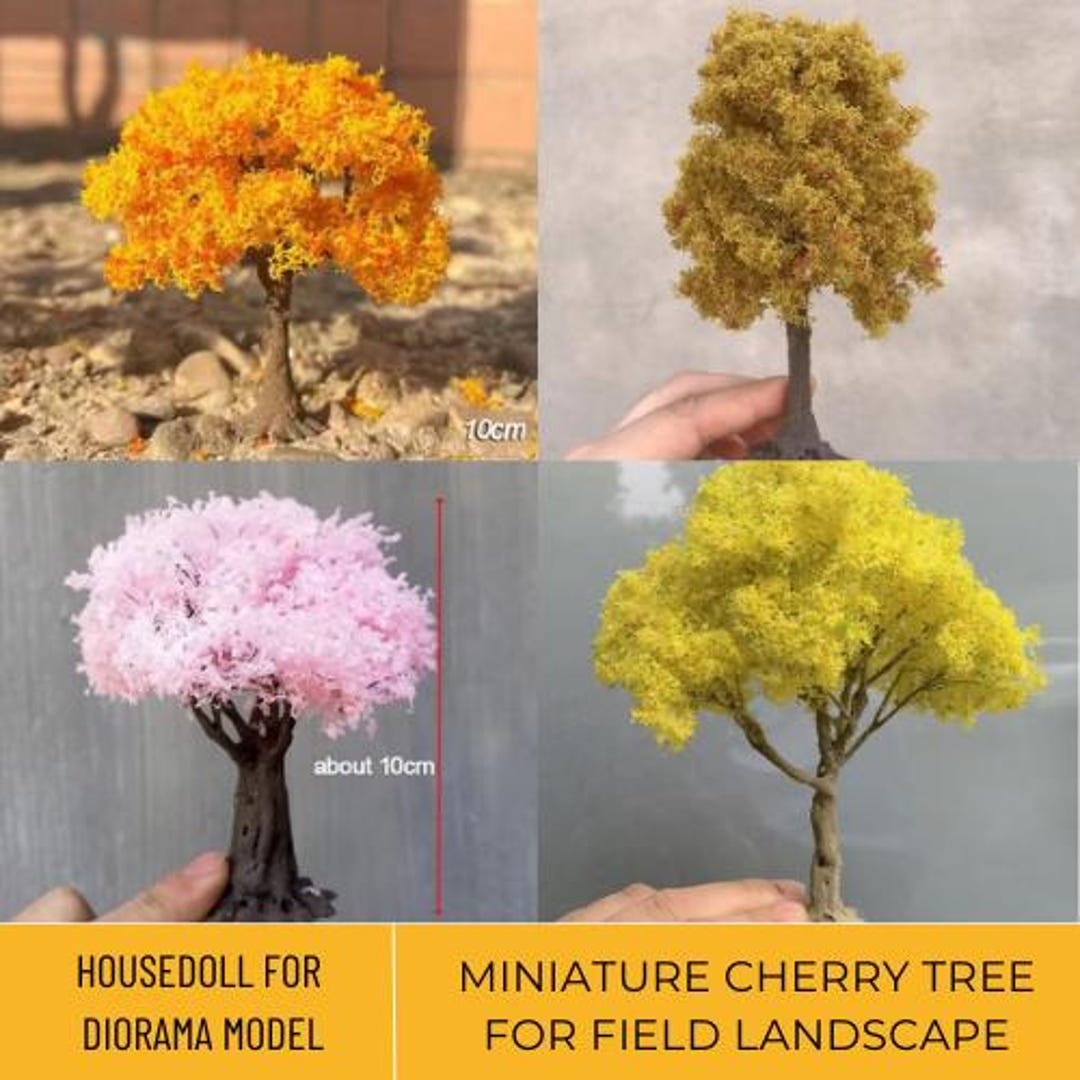 Miniature Wire Tree, Diy Miniature Dioramas Display, Miniature Cherry ...