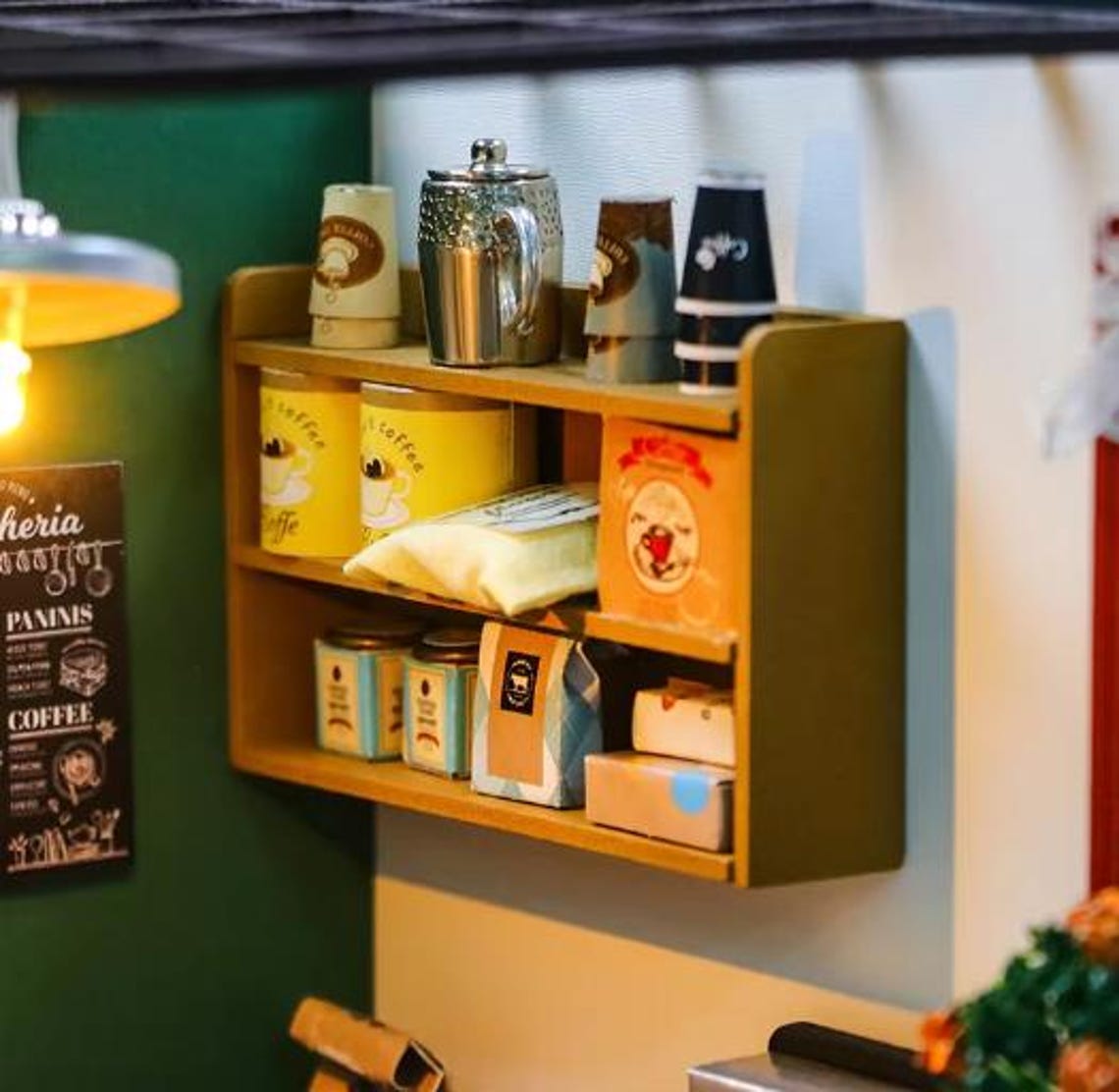 Diy Miniature Coffee Shop Kit | Miniature Coffee House With Piano ...