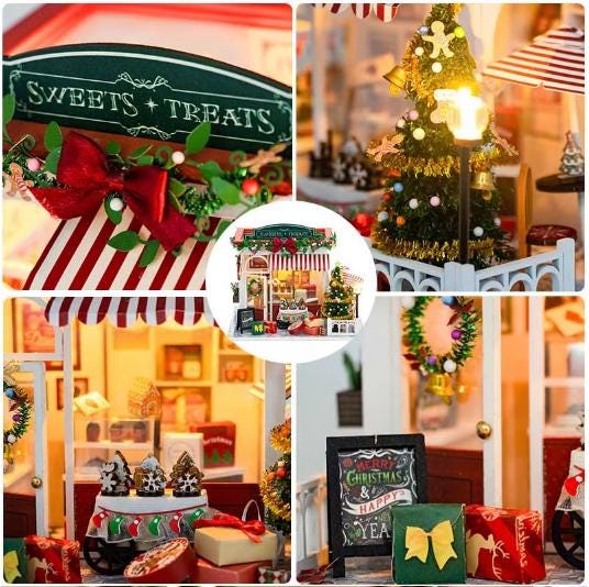 DIY Miniature Christmas Shop Kit, Tiny Christmas Ornament Set, Ornament ...