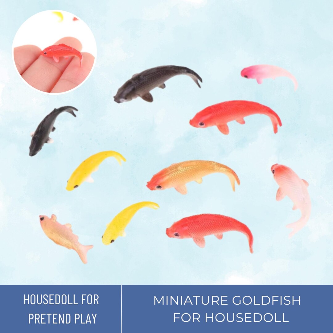 5pcs Miniature Goldfish, Miniature Fish, Miniature Koi for Tank, Toy ...