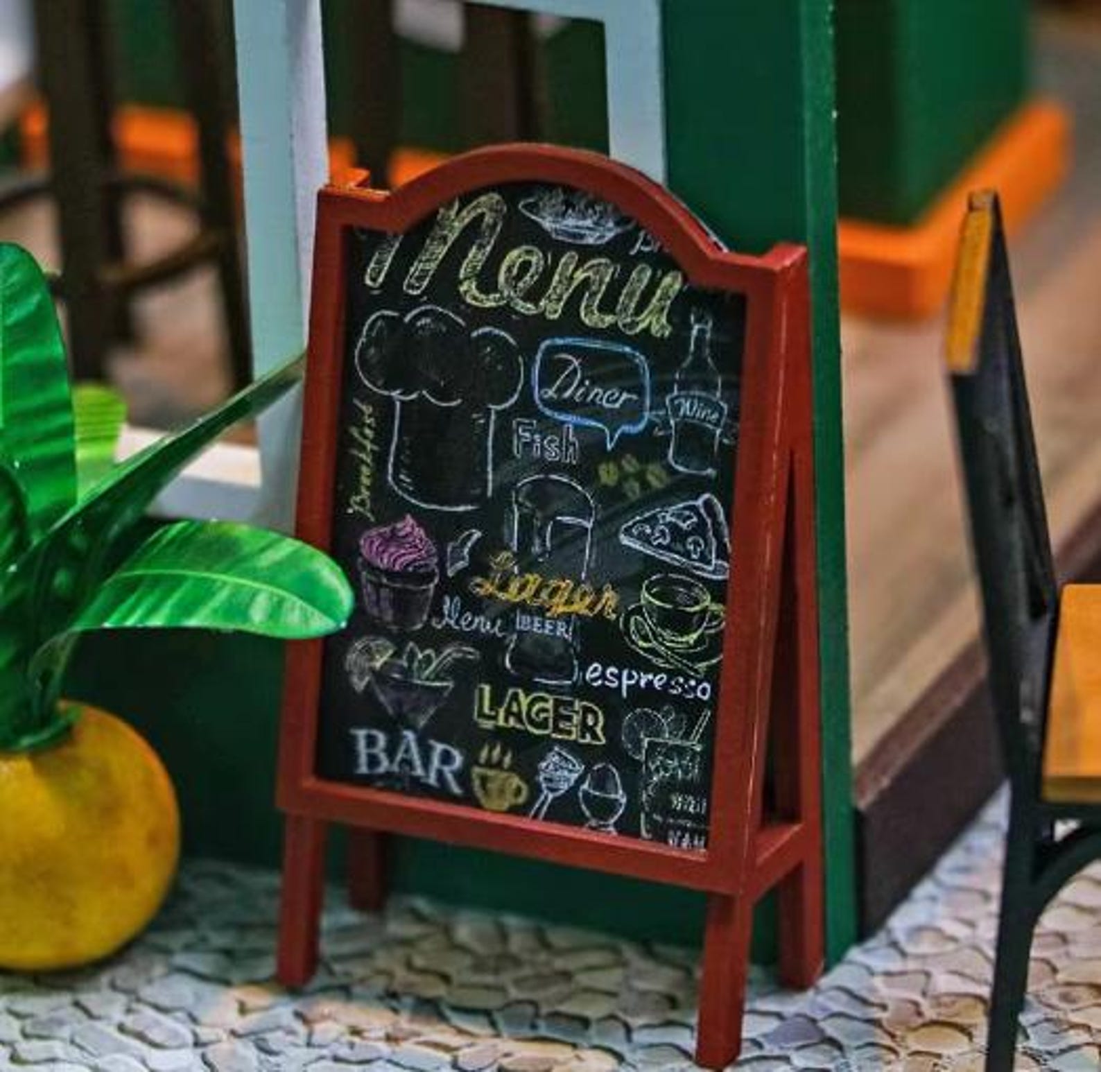 Diy Miniature Coffee Shop Kit | Miniature Coffee House With Piano ...
