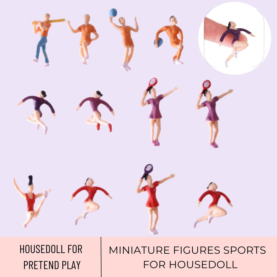 10pcs Miniature Sports Figures | Realistic Miniature Athlete | Tiny ...