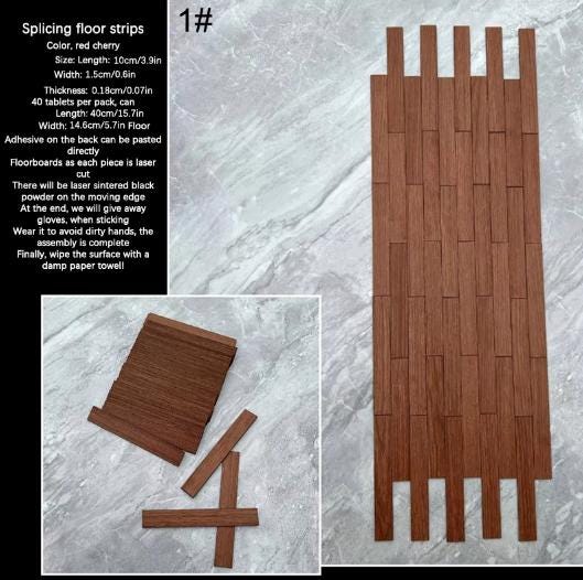 Miniature Parquet Floor Wooden Dollhouse Flooring, Veneer Floor, Small ...