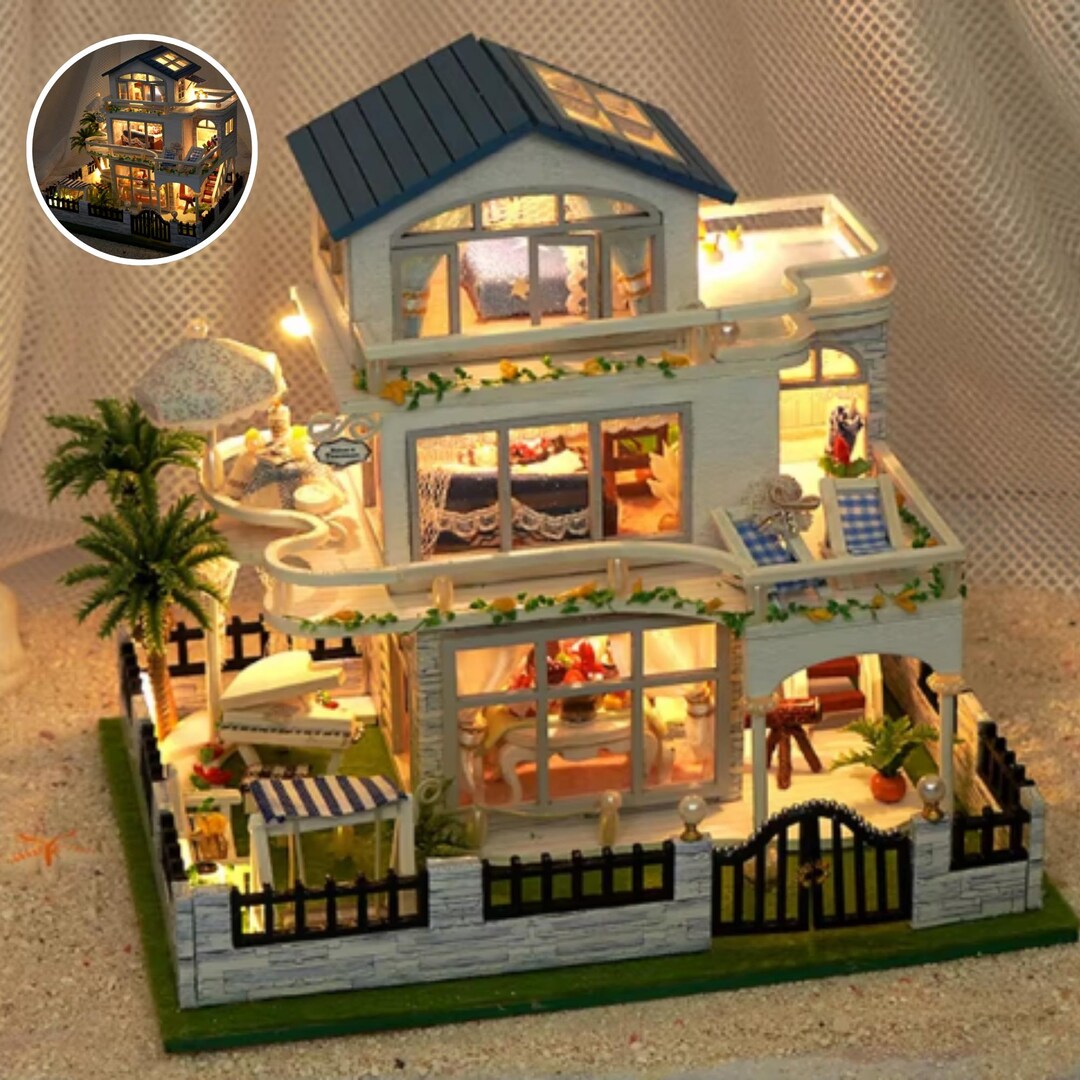 DIY Miniature Villa Kit | the Castle Miniature| Luxury Villa Building ...