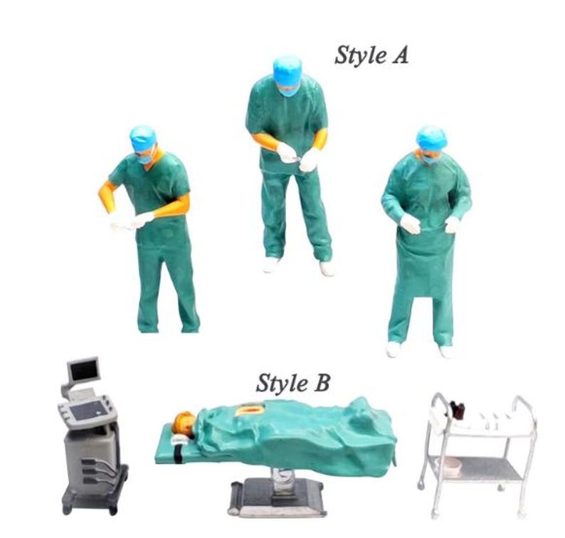 Miniature 1:64 Figures Medical Staff | Miniature Doctors, Nurse, Doctor ...