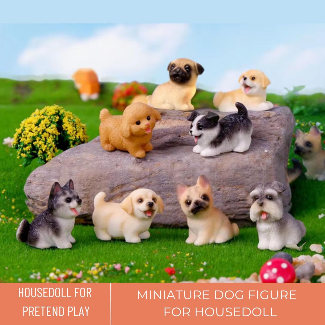1pc Miniature Dog, Miniature Dog Figure, Miniature Golden Retriever ...