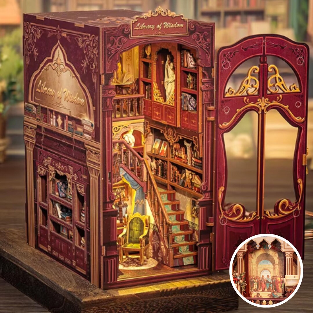 DIY Miniature Ink Rhyme Bookstore Kit, Miniature Book Nook Kit ...