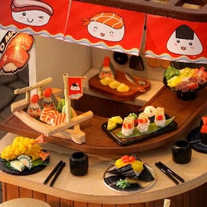 DIY Miniature Japanese Food Restaurant Kit | Miniature Japanese Dining ...