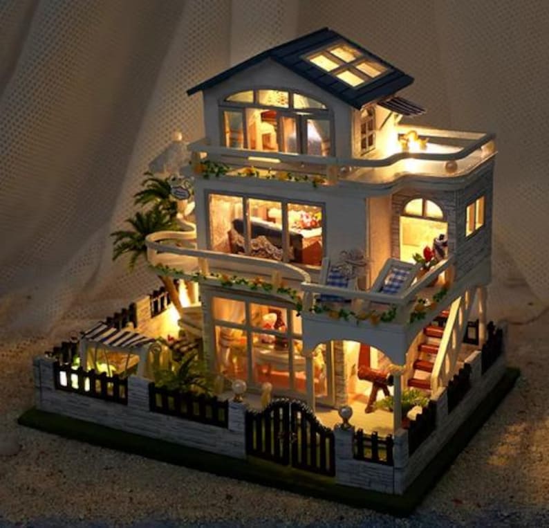DIY Miniature Villa Kit | the Castle Miniature| Luxury Villa Building ...