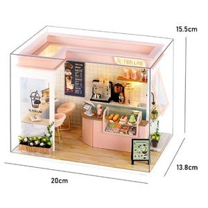 DIY Miniature Tea & Coffee Shop Kit, Miniature Tea House and Bakery ...