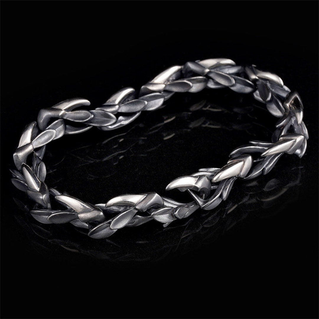 Gothic Style Eagle Claw Dragon Tooth Bracelet—s925 Sterling Silver ...
