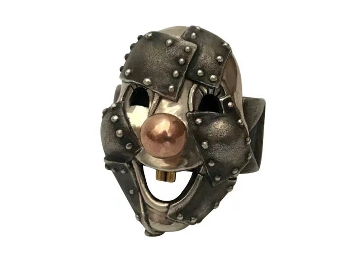 Unique Clown-inspired Rings925 Sterling Silver & 24K Gold Handmade ...